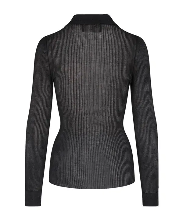DONDUP Long-sleeved Ribbed Knit Top
