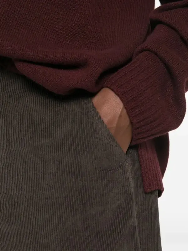 ALYSI Corduroy Barrel-leg Trousers