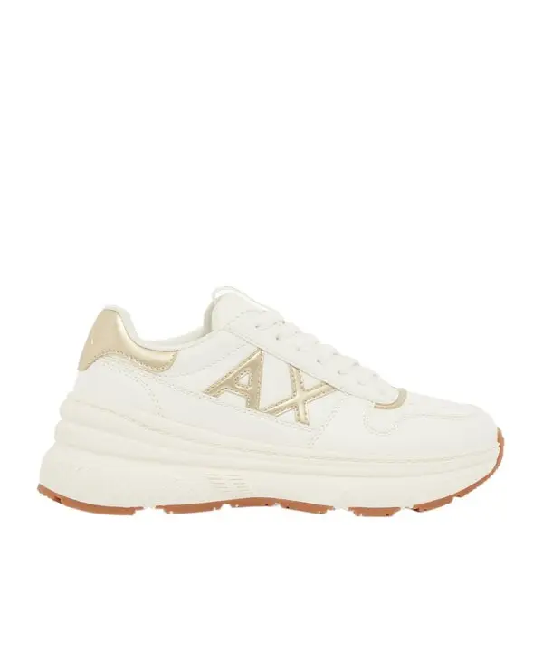 Armani Exchange Low Top Sneakers With Metallic Details