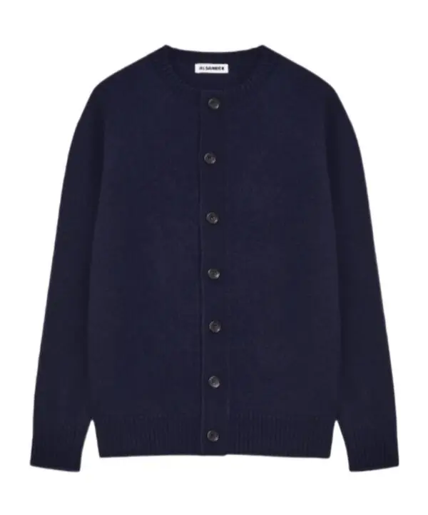 JIL SANDER Button-up Crew-neck Cardigan