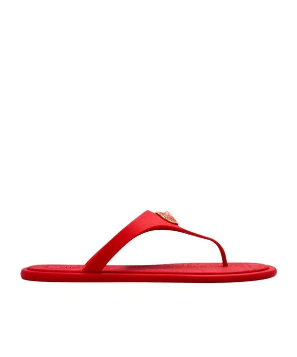 Versace Alia Thong Strap Flat Sandals