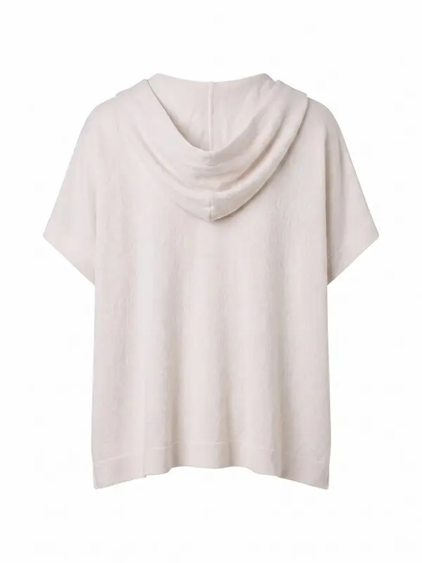 Peserico Short-sleeve V-neck Hoodie With Drawstring