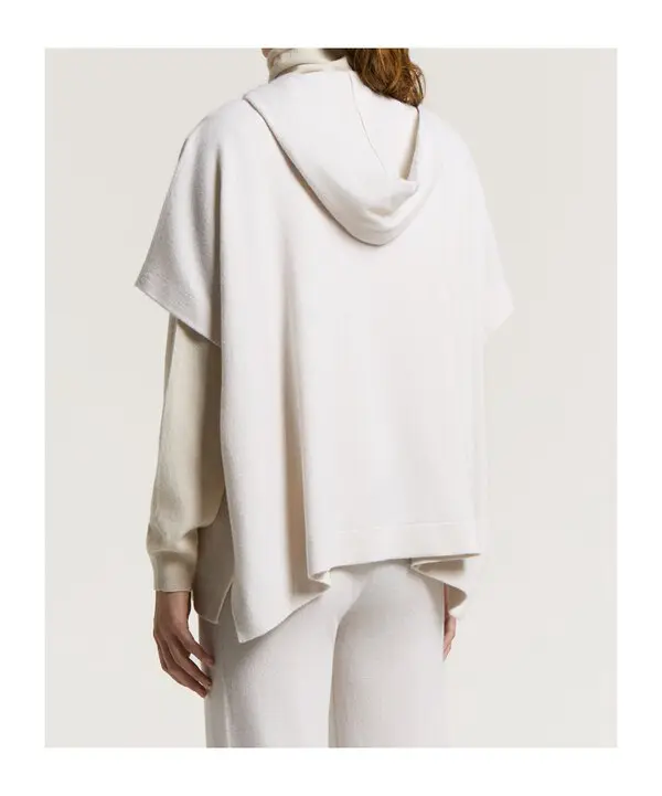 Peserico Short-sleeve V-neck Hoodie With Drawstring