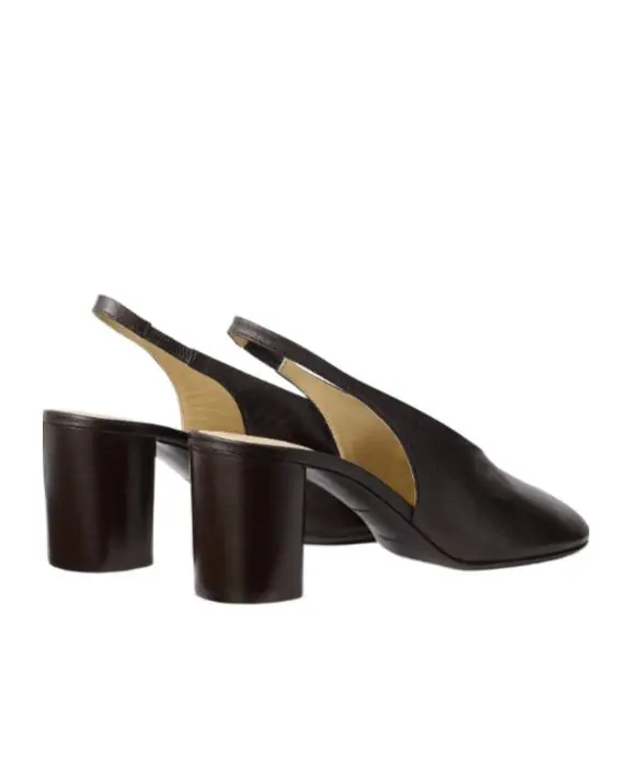 LEMAIRE Glove Slingback Pumps - Dark Chocolate