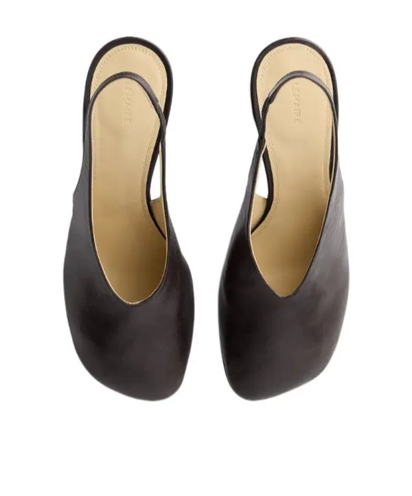LEMAIRE Glove Slingback Pumps - Dark Chocolate