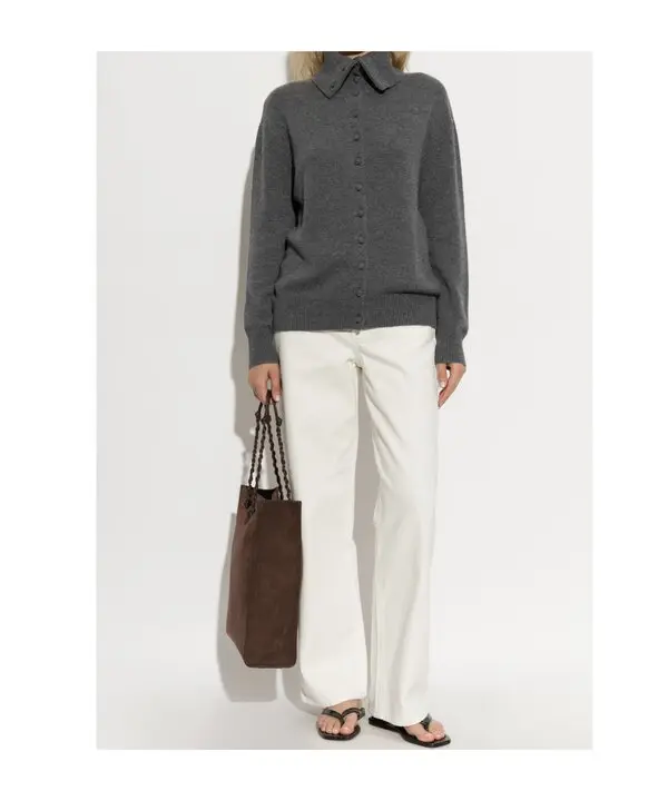 LISA YANG Denie Button-up Knitted Sweater