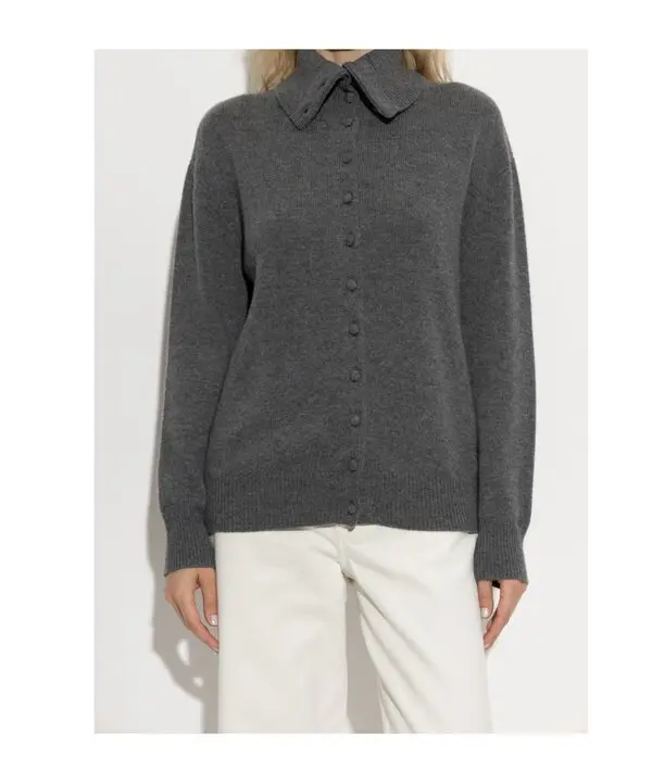 LISA YANG Denie Button-up Knitted Sweater