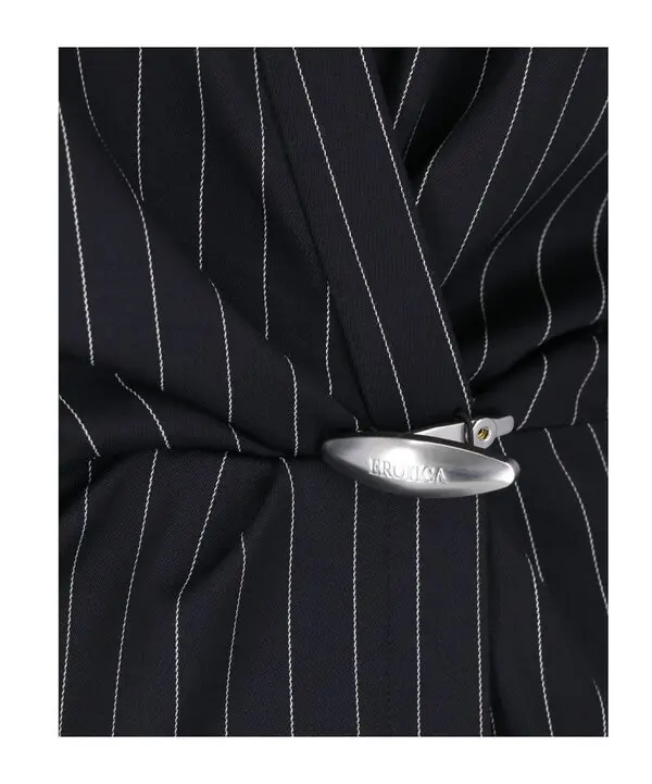 DONDUP Erotica Striped Maxi Shirt Dress
