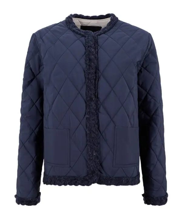 Fabiana Filippi Quilted Crew-neck Casual Jacket