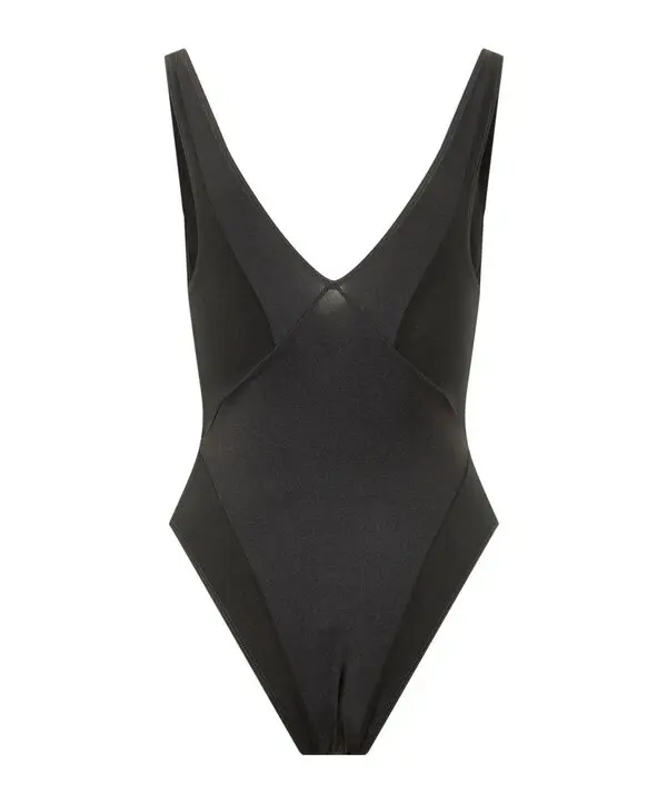 Versace V-neck Embellished One-piece Swimsuit