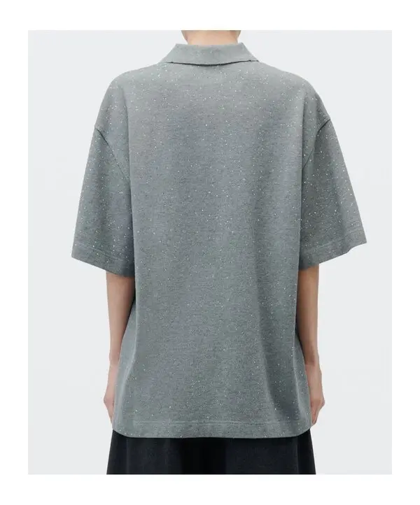 Alexander Wang Embellished Short-sleeved Polo Shirt