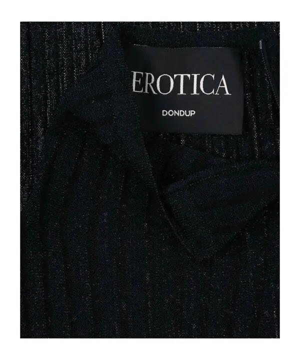 DONDUP High Neck Striped Sheer Dress