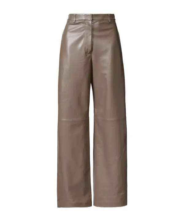 Fabiana Filippi Straight-leg Leather Trousers