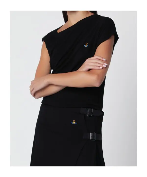 VIVIENNE WESTWOOD Asymmetric Top With Embroidered Orb