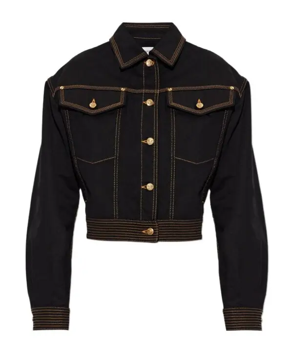 Versace Denim Blouson With Medusa Head Buttons