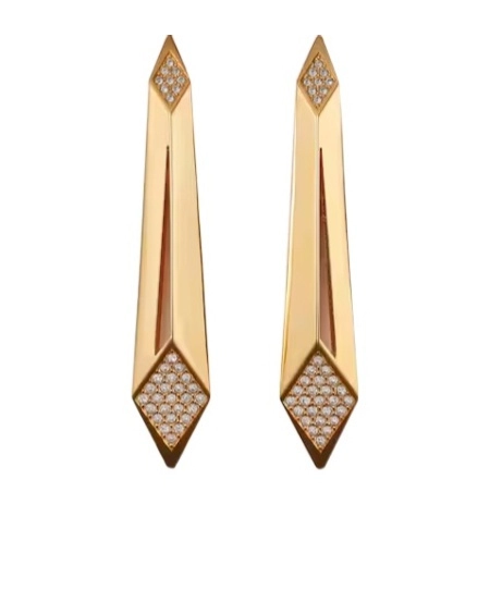 Versace Blade Embellished Earrings - Gold