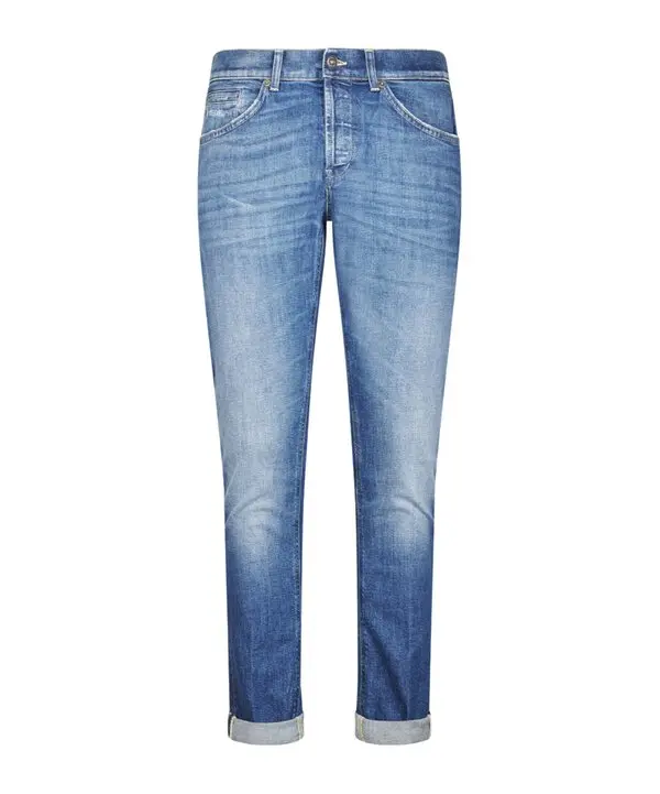 DONDUP George Slim-fit Jeans With Turn-up Trim - Blue