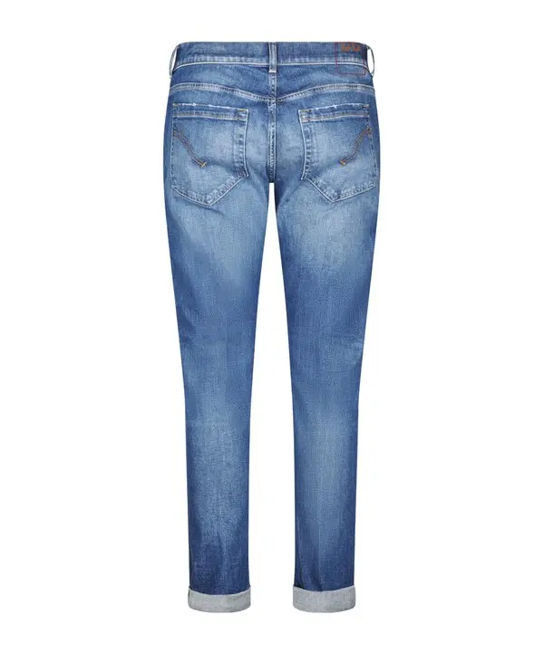 DONDUP George Slim-fit Jeans With Turn-up Trim - Blue