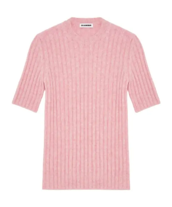 JIL SANDER Short-sleeved Knitted Pullover