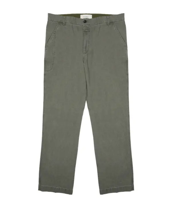Closed Straight-leg Tailored Pants - Gray