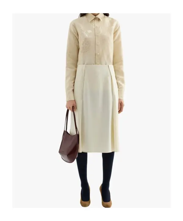 JIL SANDER Long-sleeved Floral Jacquard Shirt