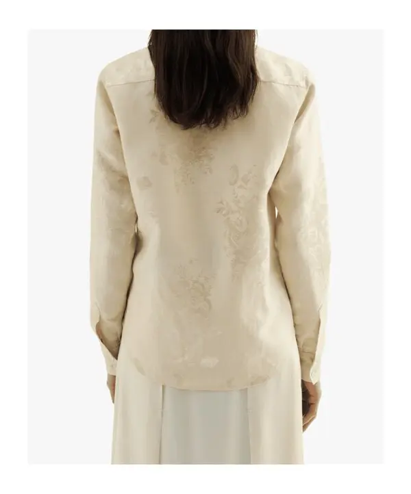 JIL SANDER Long-sleeved Floral Jacquard Shirt