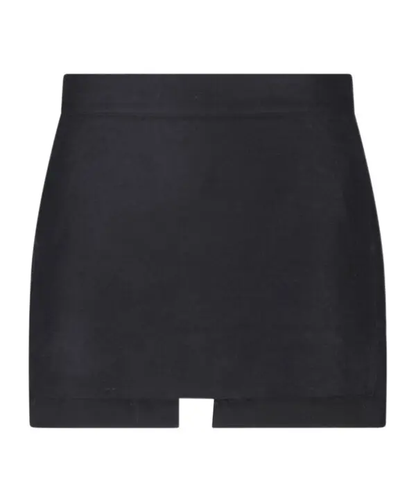 Rick Owens Fog Cutoff Layered Mini Skirt