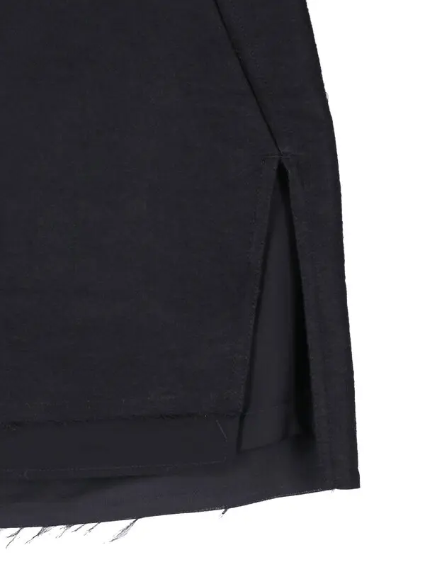 Rick Owens Fog Cutoff Layered Mini Skirt