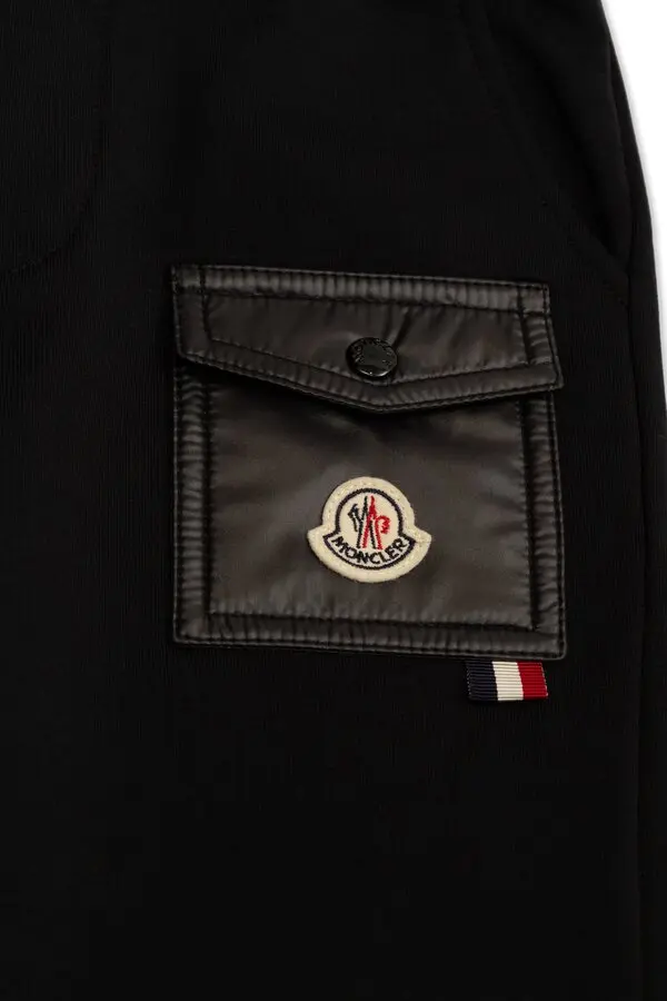 Moncler Elastic Waist Patch Pocket Joggers