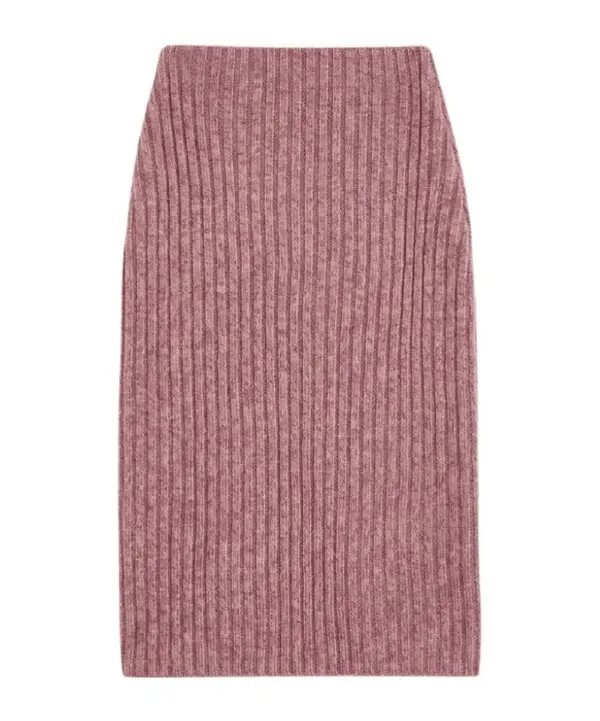 JIL SANDER Ribbed Knit Midi Skirt