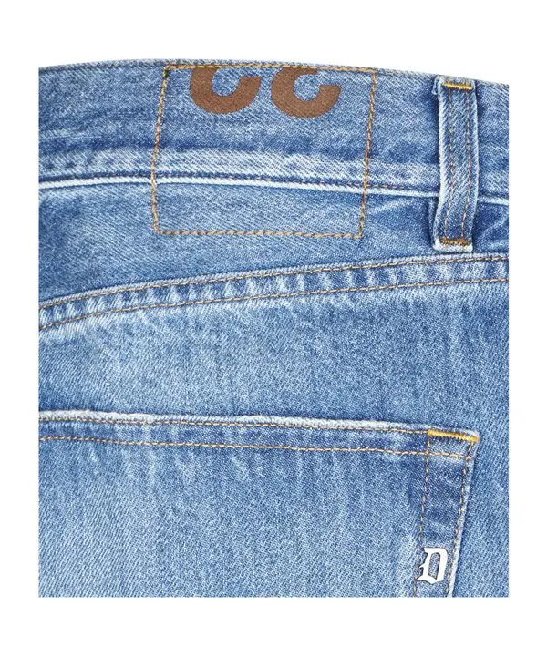 DONDUP Slim Fit Jeans With Turn-up Trim