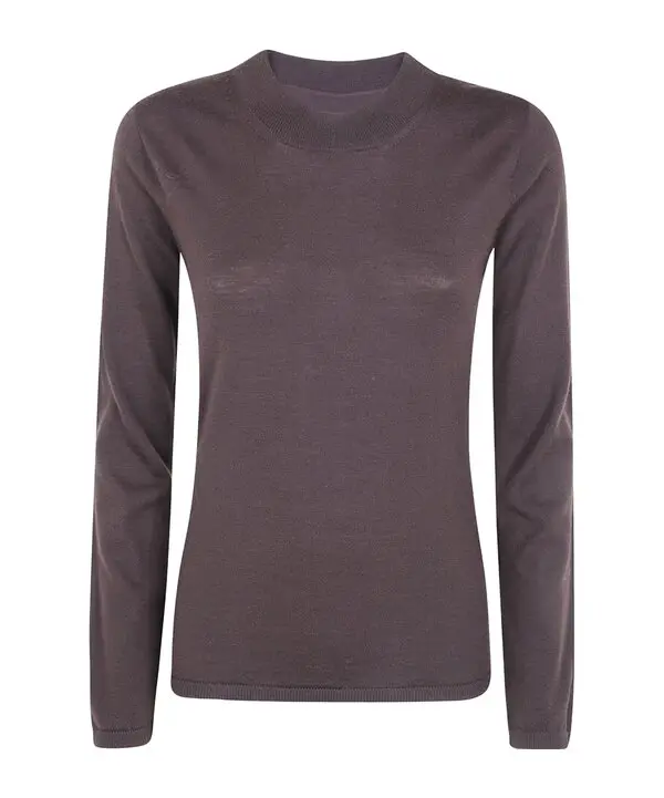 D.exterior Ribbed Crew-neck Knit Top