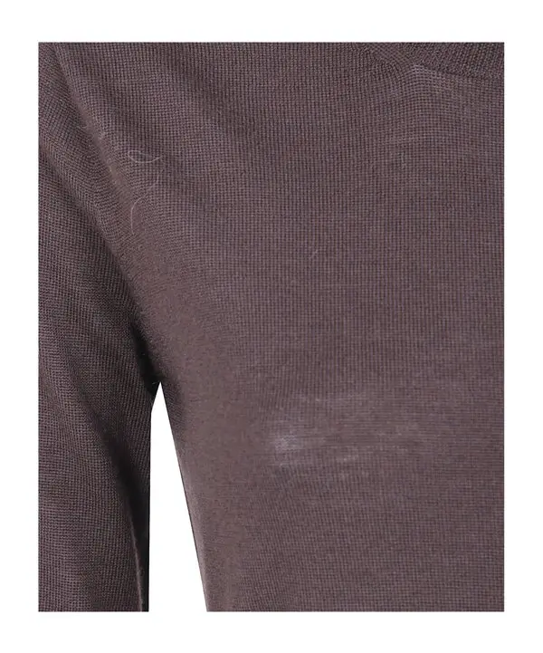 D.exterior Ribbed Crew-neck Knit Top