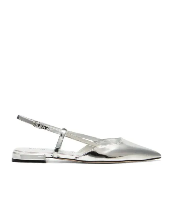 STUART WEITZMAN Vinnie Slingback Flat - Silver