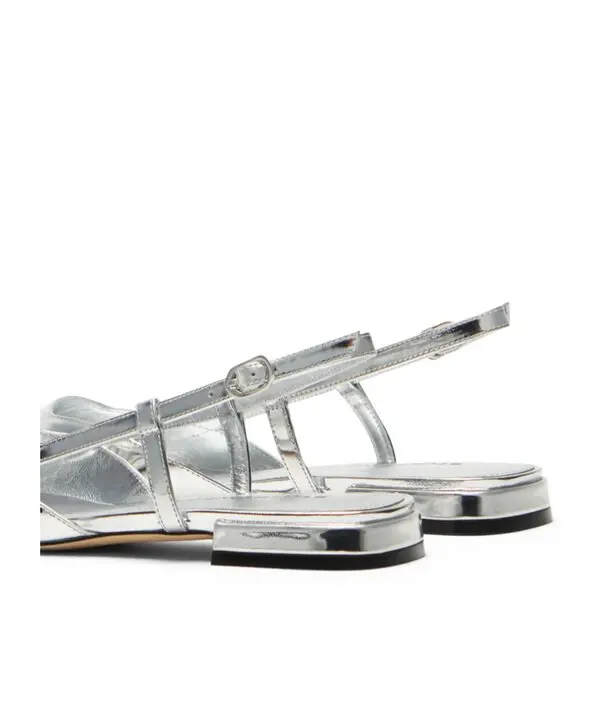 STUART WEITZMAN Vinnie Slingback Flat - Silver
