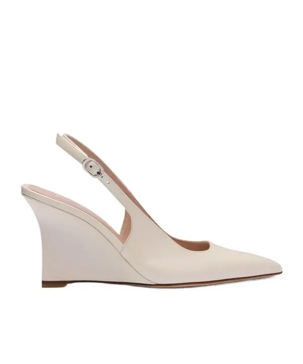 STUART WEITZMAN Vinnie Sling Wedge 85 - Linen