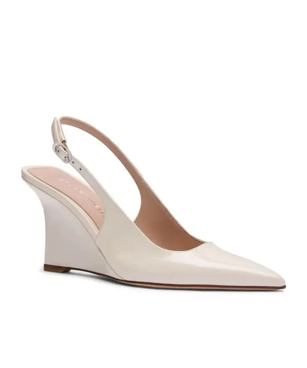 STUART WEITZMAN Vinnie Sling Wedge 85 - Linen