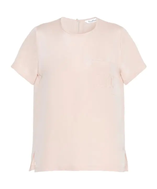 Max Mara Embroidered Monogram T-shirt - Pink