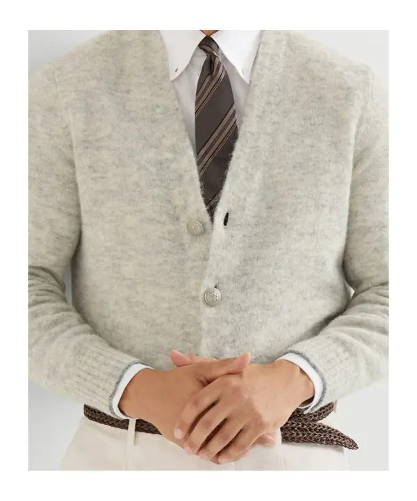 Brunello Cucinelli Alpaca, Cashmere And Wool Cardigan