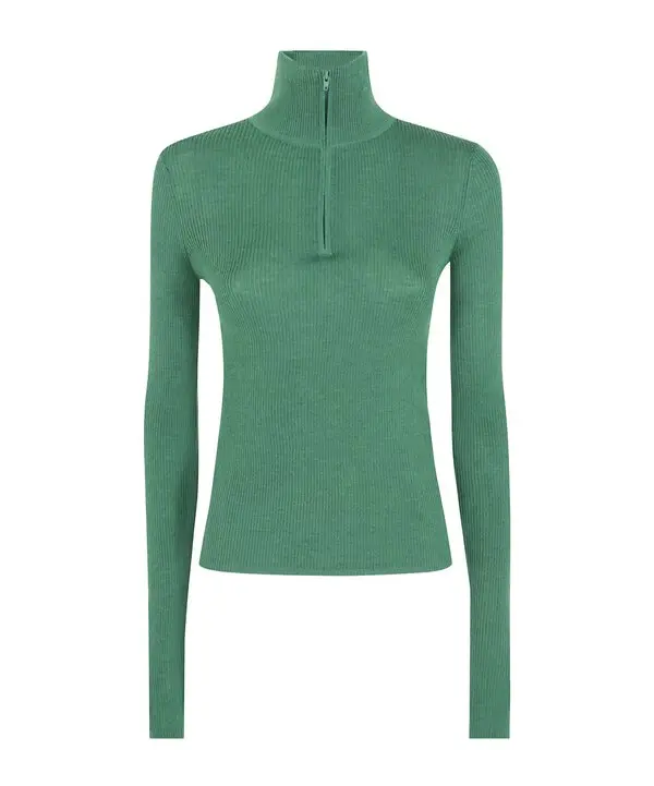 THE FRANKIE SHOP Sade Knit Zip Jumper