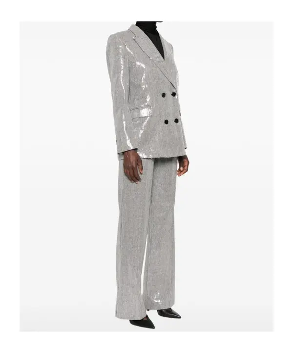 ERMANNO FIRENZE Sequin-embellished Double-breasted Blazer