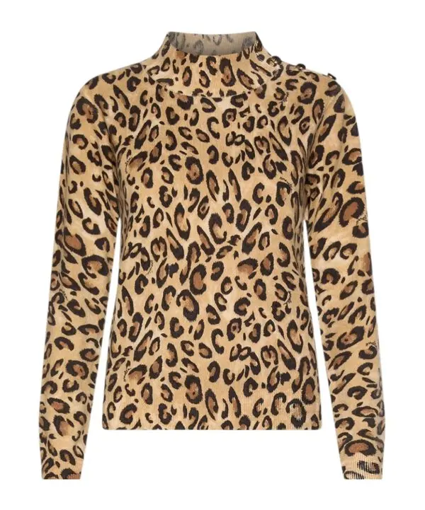Marella Long-sleeved Turtleneck Knit Top - Nude