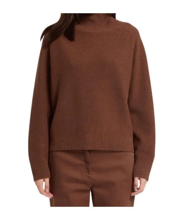 Marella Long-sleeve Turtleneck Sweater - Brown
