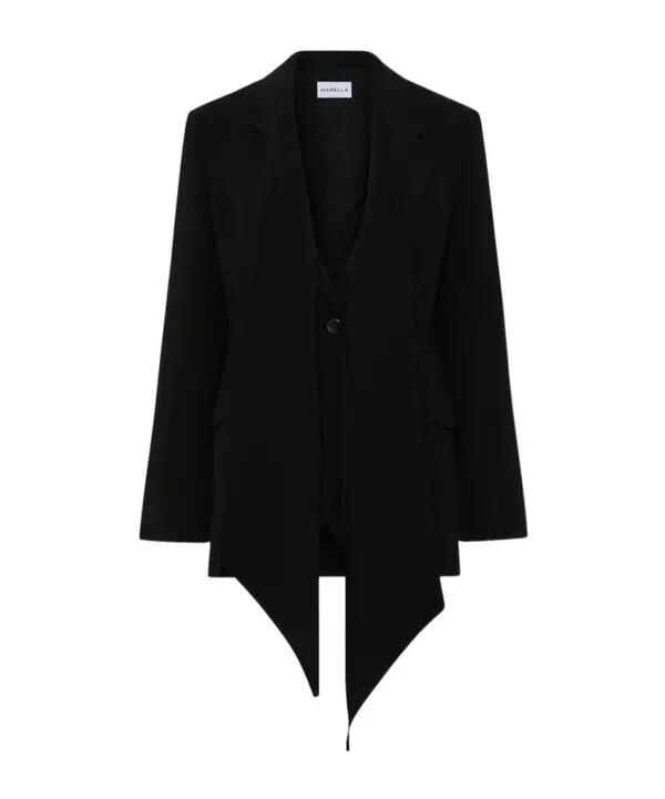 Marella Single-breasted Blazer With Detachable Scarf