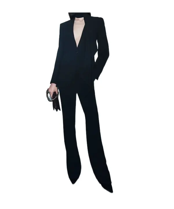 Marella Single-breasted Blazer With Detachable Scarf