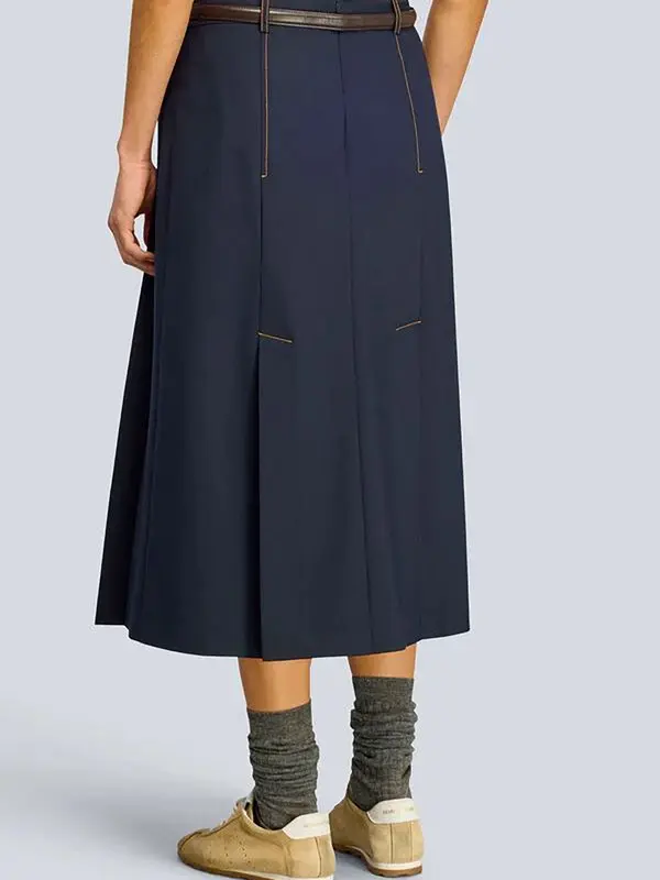 SEMICOUTURE Pleated Midi Skirt