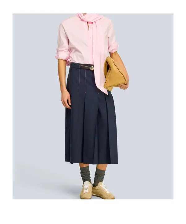 SEMICOUTURE Pleated Midi Skirt