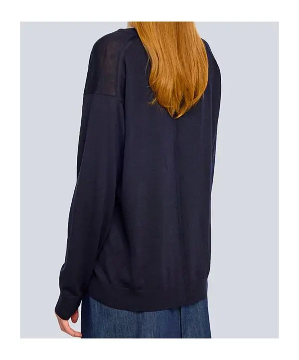 SEMICOUTURE V-neck Sweater With Decorative Buttons