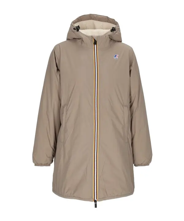 K-WAY Jacinthe Orsetto 3/4 Length Hooded Coat