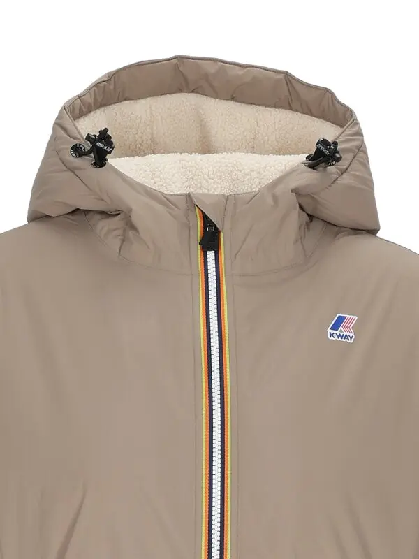 K-WAY Jacinthe Orsetto 3/4 Length Hooded Coat